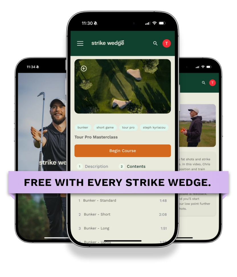 Strike Wedge – Golf Training Aid for Consistent Strikes and Tour Spin
